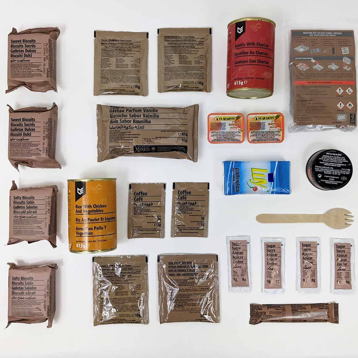 Ración militar de combate recalentable RCIR - Menú D